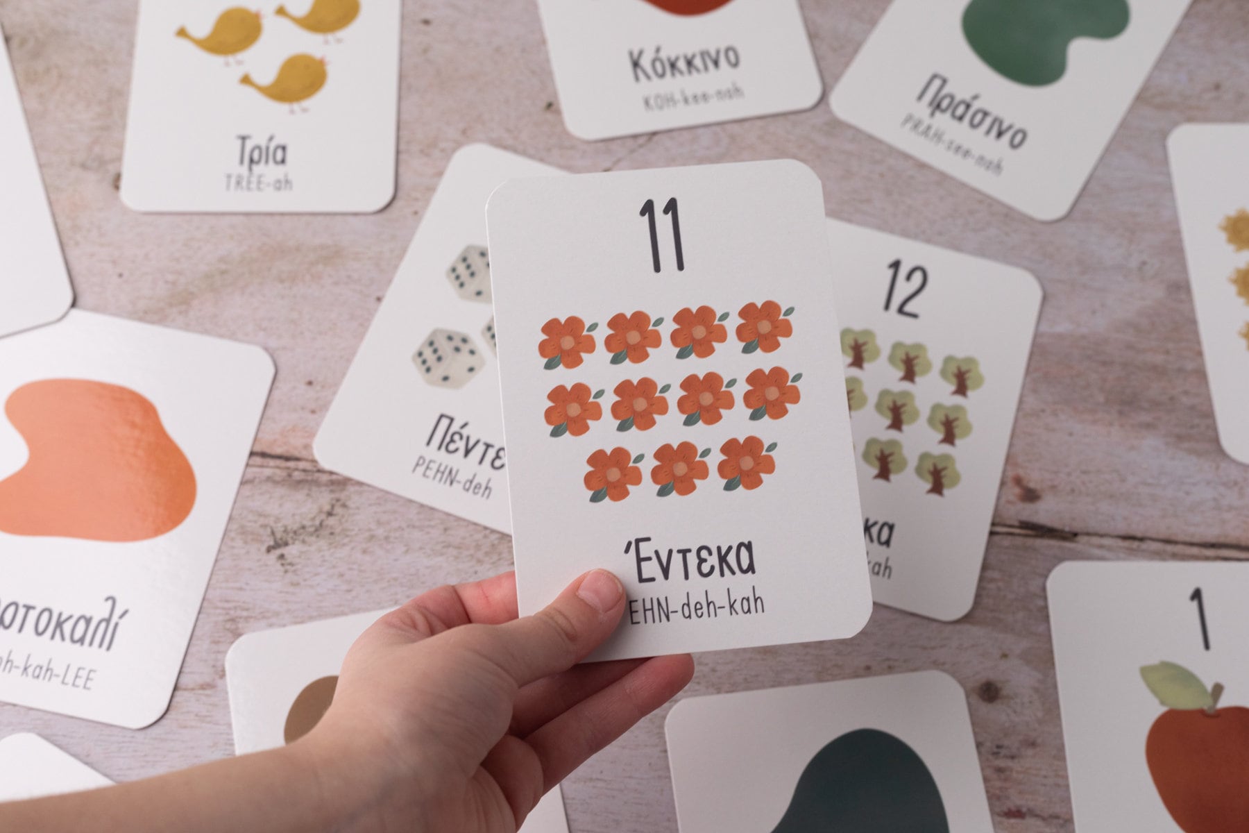 Colors and Numbers Greek Flashcards - Etsy