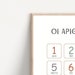 Greek Numbers Poster for Nursery, Kids Bedroom, Playroom - Etsy