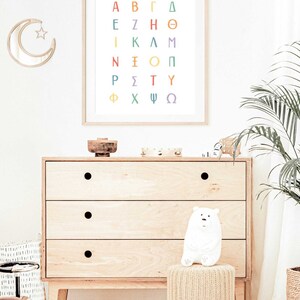 Greek Alphabet Poster: Educational Kids Room Decor (digital Download ...
