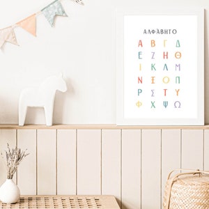 Greek Alphabet Poster: Educational Kids Room Decor (digital Download ...
