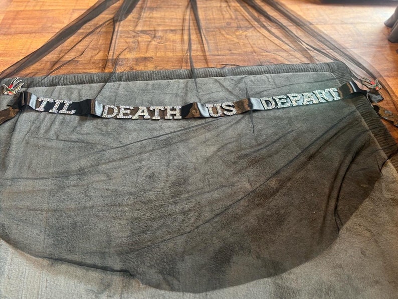 Hand Designed | Bespoke | Goth Veil | Wedding Veil | Handmade | Made in ...