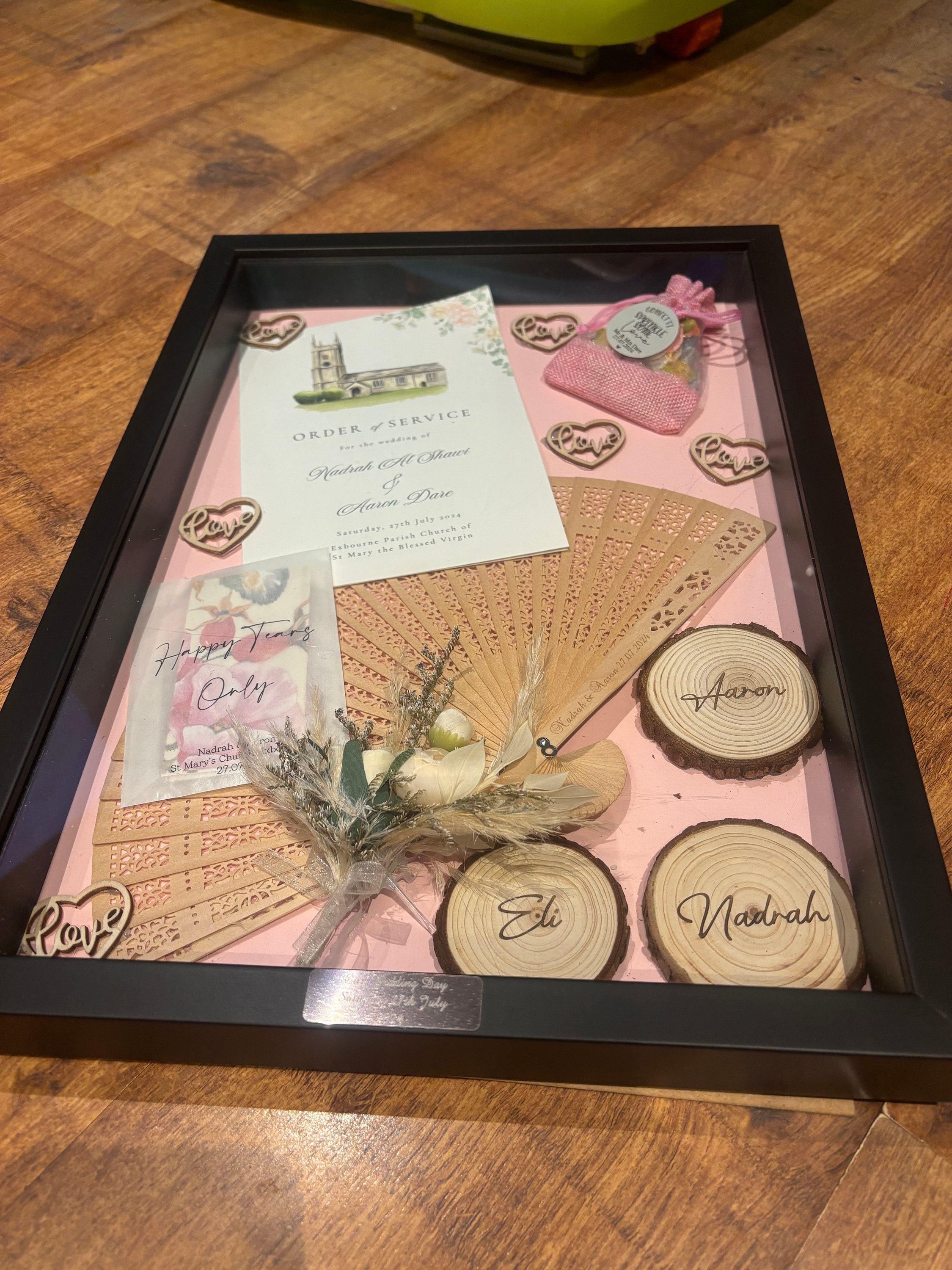 Wedding Memento | Shadow Box Display| Memories | Wedding Gift ...