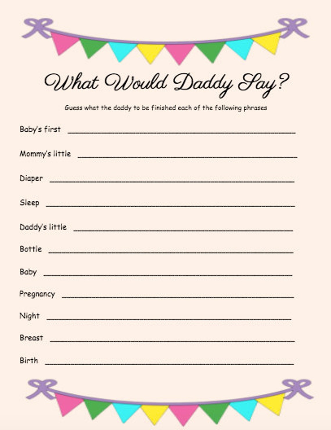 Baby Shower Activity Bundle - Etsy