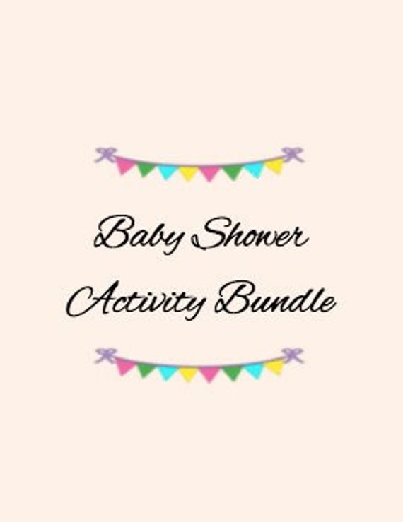 Baby Shower Activity Bundle | Etsy