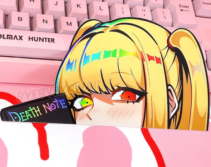 Misa Misa Holographic Sticker Anime Car Peeker - Etsy