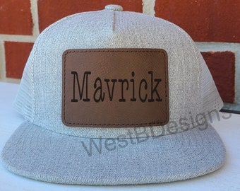 Custom Kids Hat | Custom Leather Patch Hat | Excavator Hat | Infant ...
