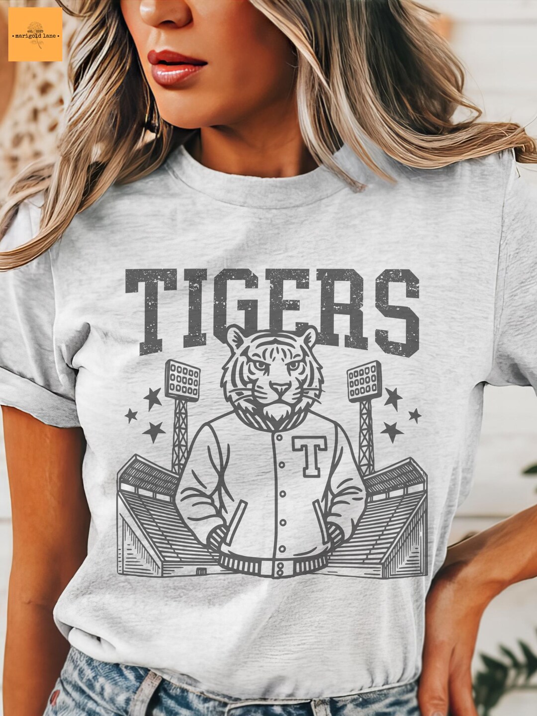 Vintage Varsity Tigers T-shirt: Unisex School Spirit Tee - Etsy