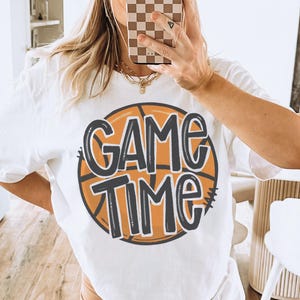 Game Time Basketball T-shirt: Distressed Vintage Style - Etsy