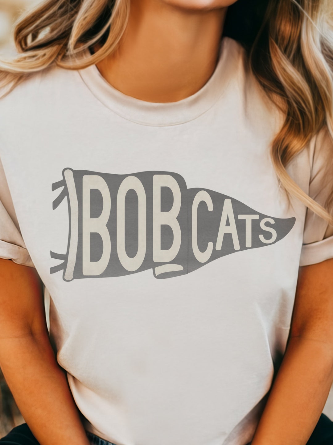 Bobcats Pennant Mascot T-shirt: Vintage Game Day Unisex Tee - Etsy