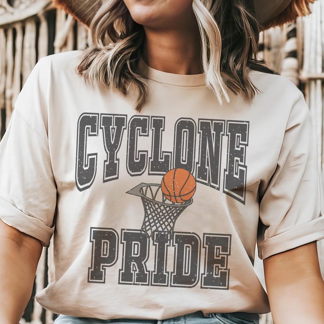 Cyclone Pride Basketball T-shirt: Distressed Vintage Game Day Tee - Etsy