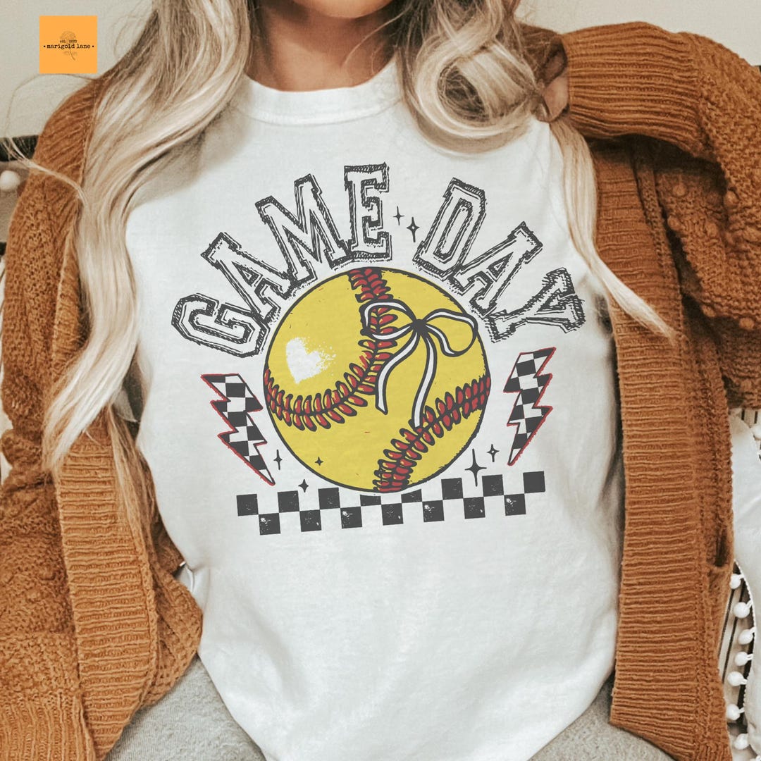 Softball Game Day, Cute Softball T-shirts, Softball Mom Tshirt, Retro ...