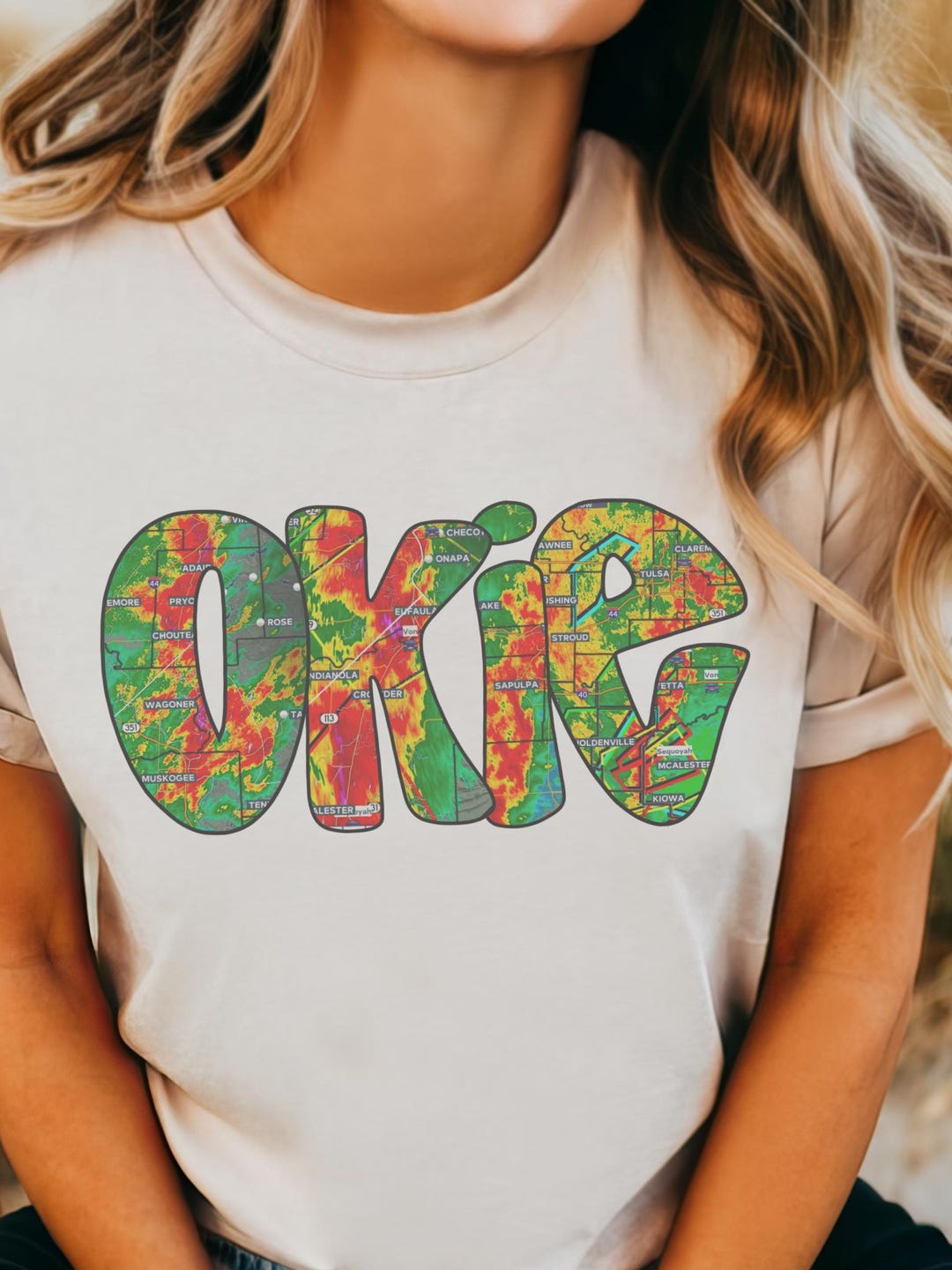 Okie Radar Map T-shirt: Vintage Oklahoma Weather Graphic Tee - Etsy