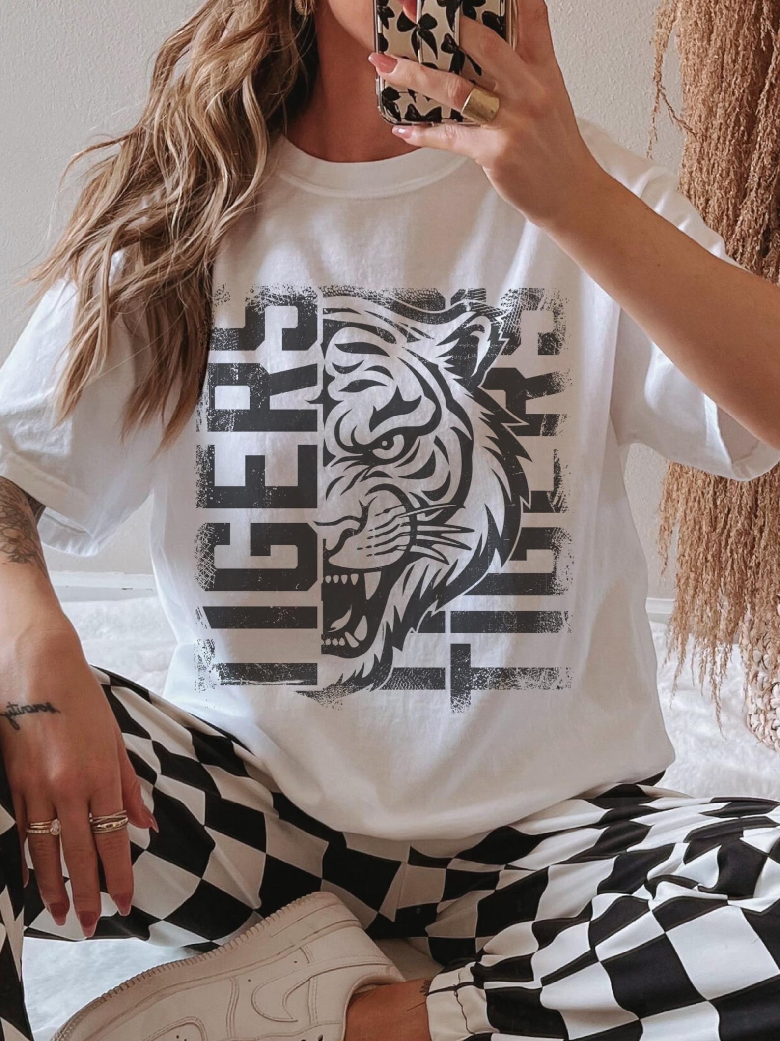 Vintage Distressed Tigers Mascot T-shirt: Unisex School Spirit Tee - Etsy