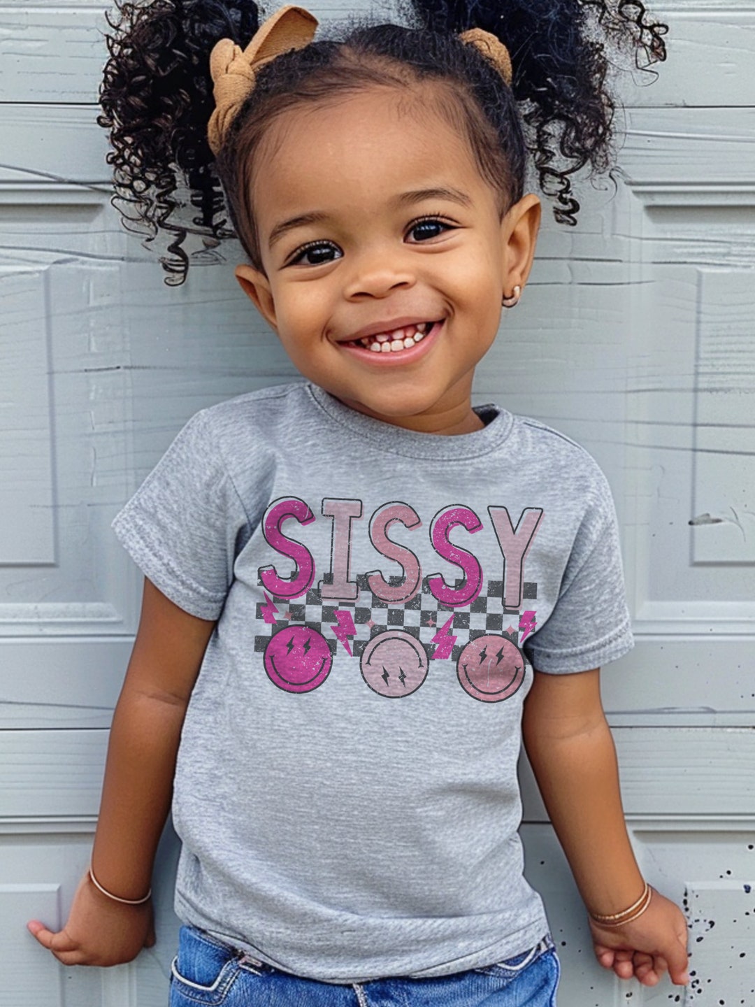 Kids Sissy Happy Face Tshirt, Kids Funny Tshirt, Big Sister, Little ...