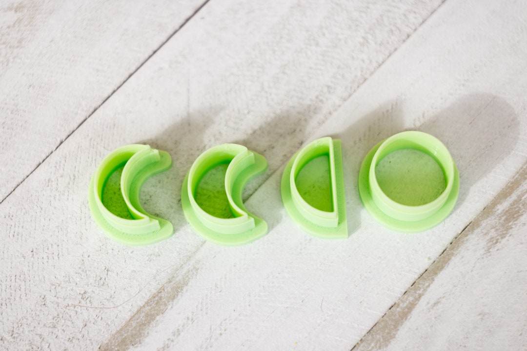 Moon Phases Crescent & Half Moon Clay Cutter, Polymer Clay Earring ...