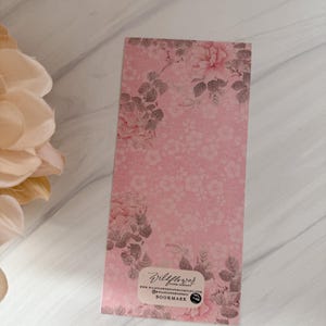 Pink Floral My Reading List Bookmark - Etsy