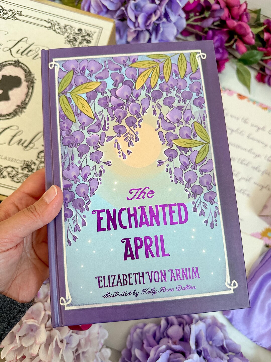 The Enchanted April Book - Gold Edges - Custom Illustrated Edition - Etsy