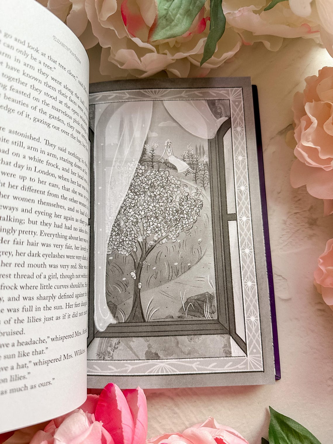 The Enchanted April Book - Gold Edges - Custom Illustrated Edition - Etsy