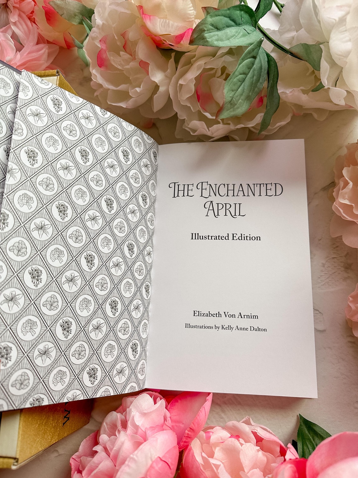 The Enchanted April Book - Gold Edges - Custom Illustrated Edition - Etsy