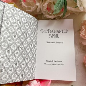 The Enchanted April Book - Gold Edges - Custom Illustrated Edition - Etsy