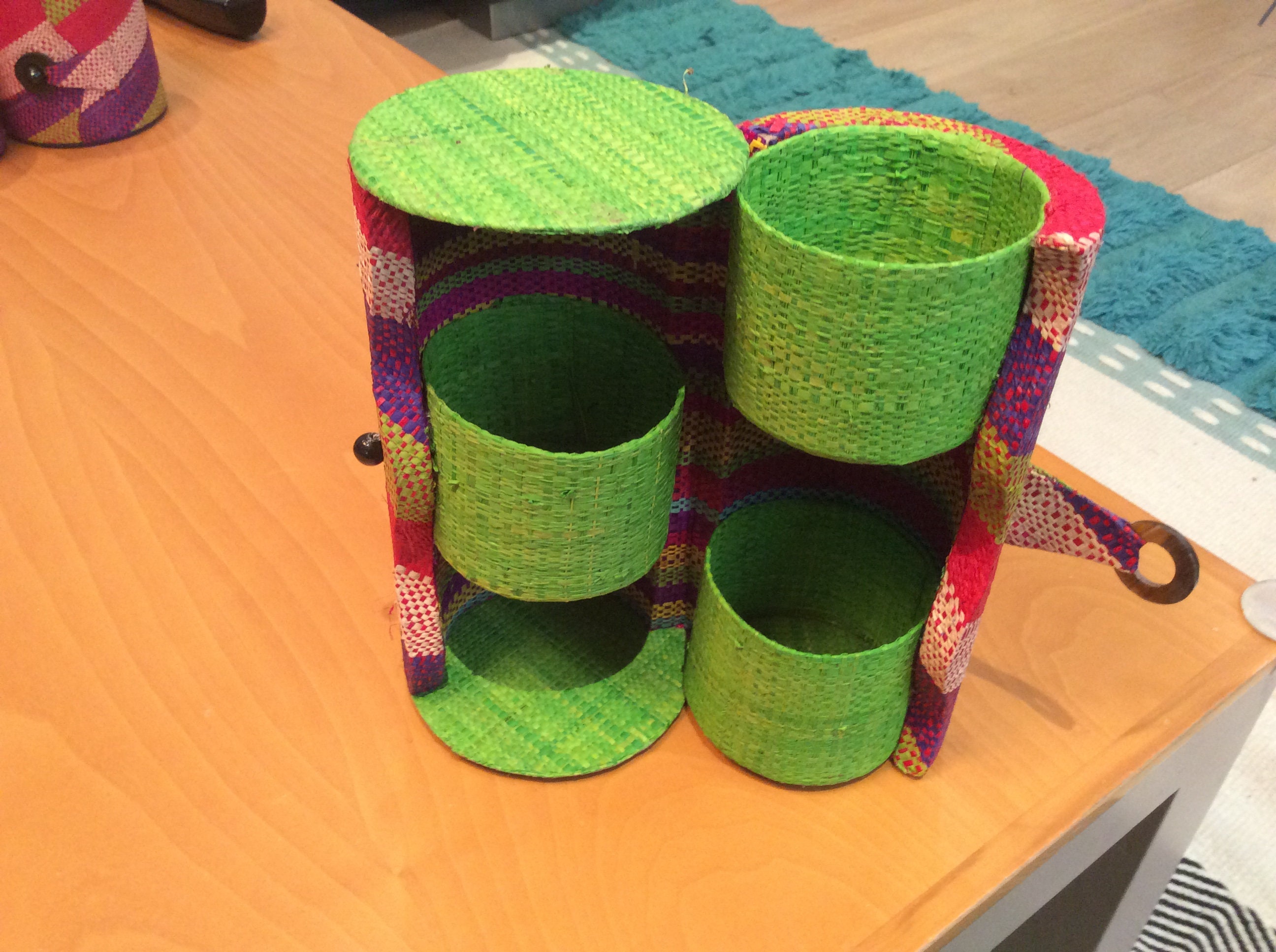 Rabane Raffia Jewelry Box, Madagascar, Storage - Etsy