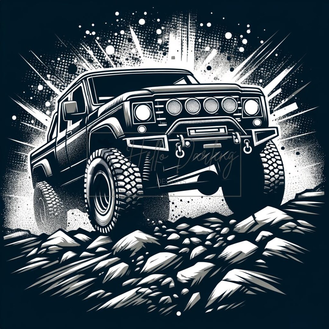 Off-road Adventure Truck Digital Art PNG Download - Etsy