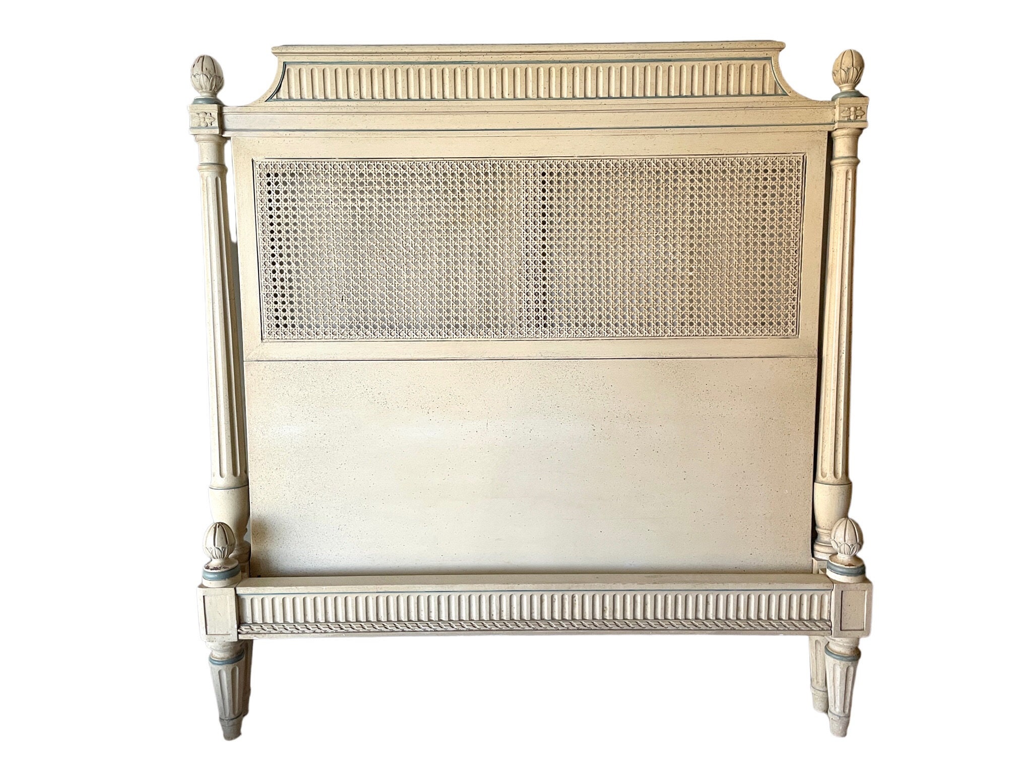 Antique French Louis XVI Cane Twin Bed Robert W. Irwin Co - Etsy