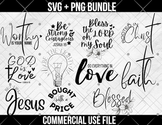 Svg Bible Verse Bundle Scripture Svg Christian Svg | Etsy