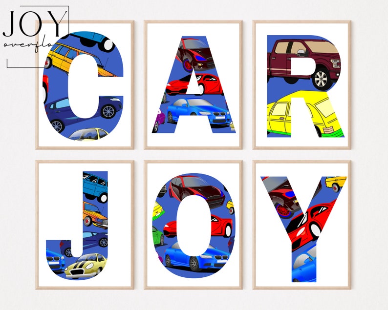 Cars Alphabet Clipart Sublimation Alphabet Watercolor - Etsy