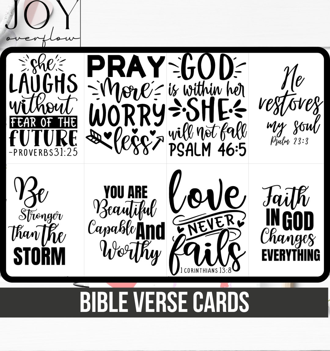 Mini Scripture Cards, Bible Verse Cards, Scripture Download, Printable ...