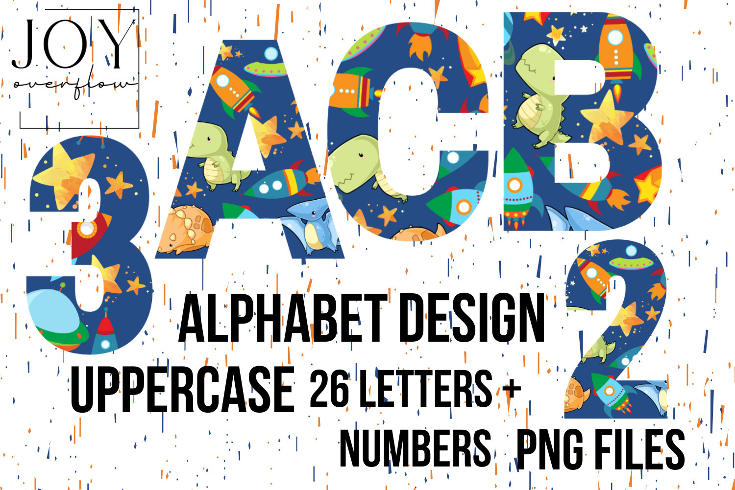 Dinosaur Alphabet Clipart, Alphabet Clipart, Letters and Numbers ...