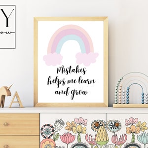 Set of Six Kids Positive Affirmation Wall Art, Kids Affirmation Print ...