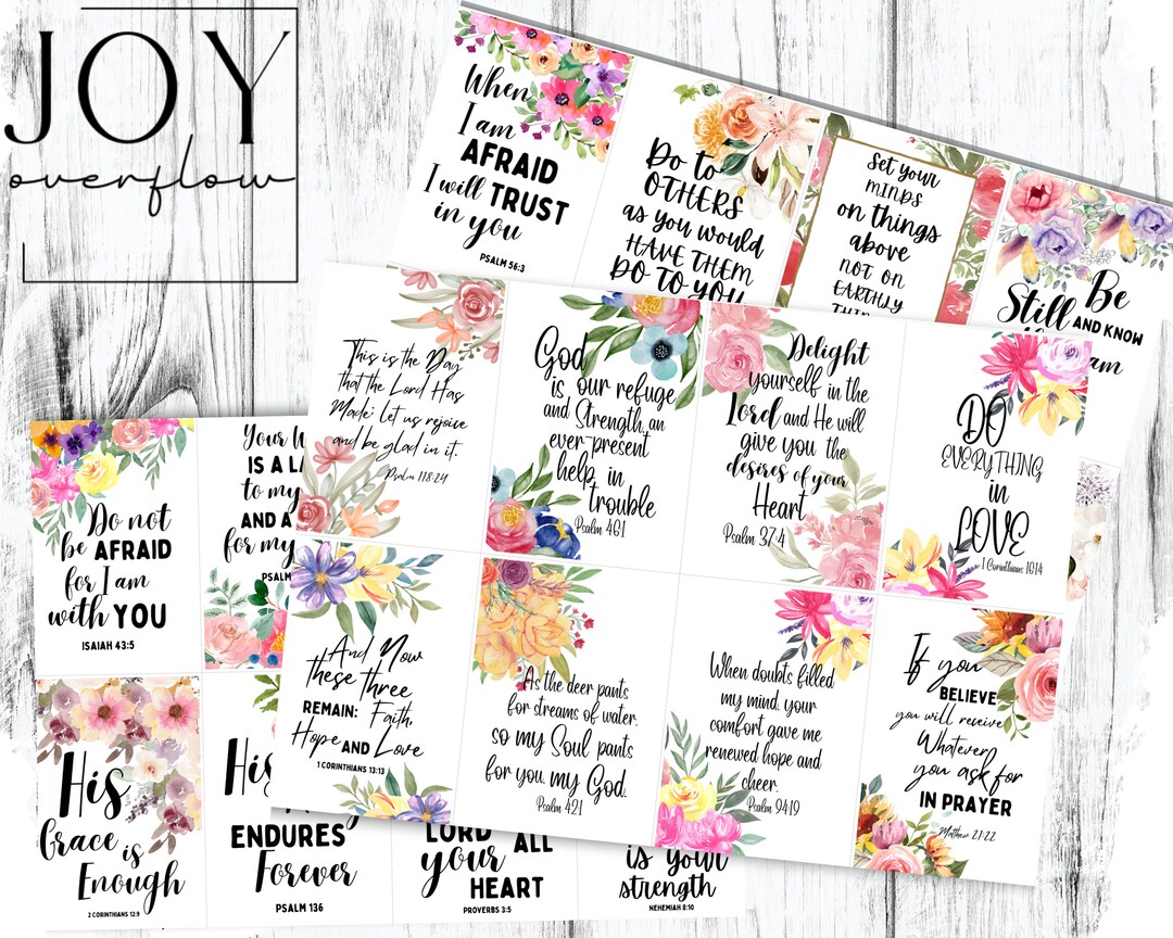 Scripture Cards, Bible Verse Download, Printable Cards, Print at Home ...