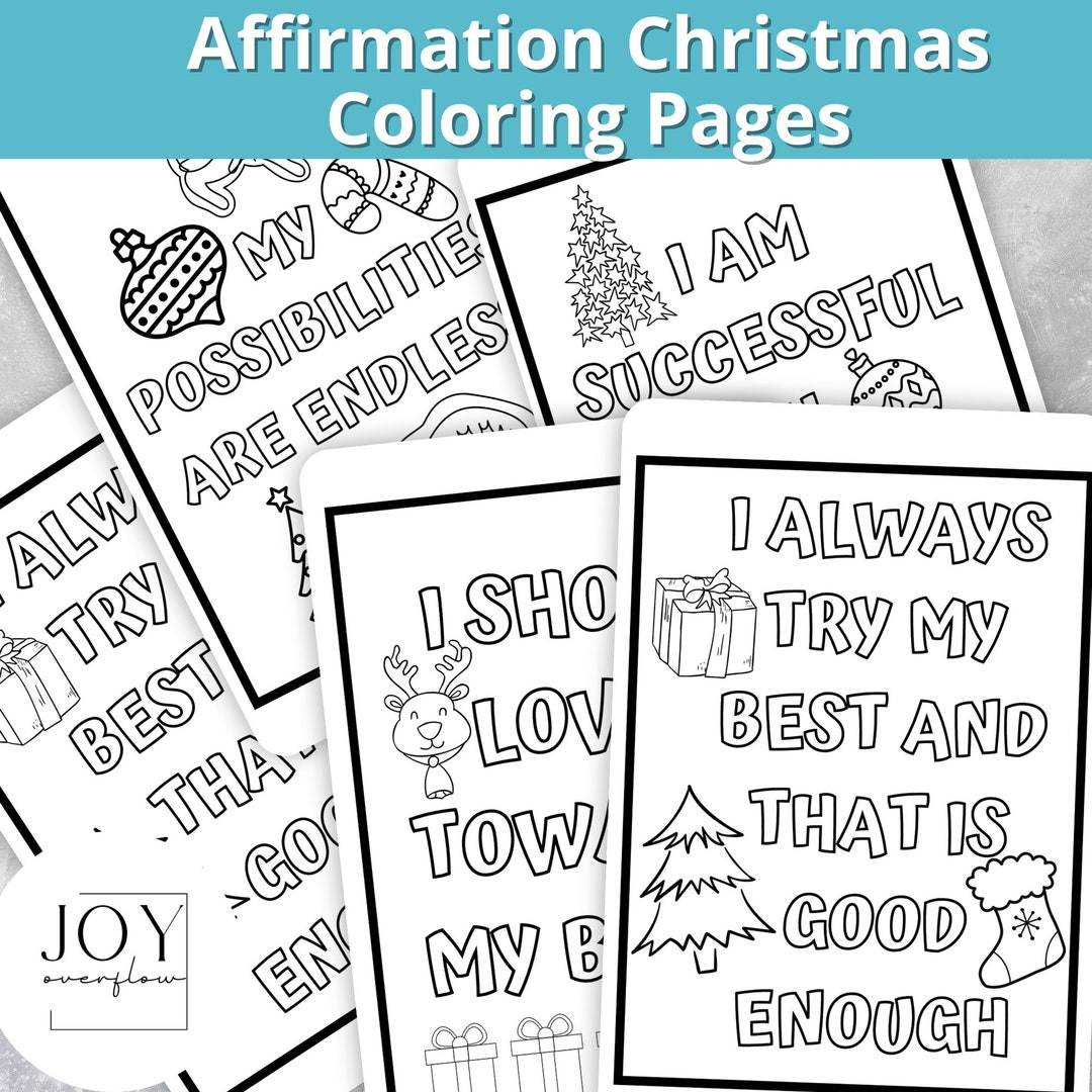 Coloring Pages, Christmas Coloring Sheets, Affirmation Christmas ...