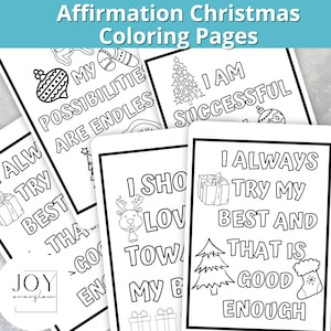 Coloring Pages, Christmas Coloring Sheets, Affirmation Christmas ...