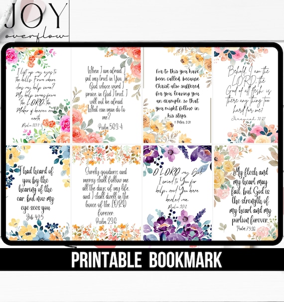 Scripture Cards Floral Bible Verse Bible Verse Download - Etsy
