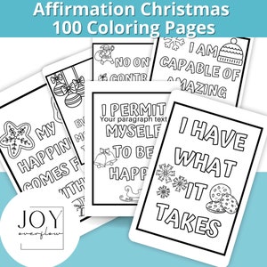 Coloring Pages, Christmas Coloring Sheets, Affirmation Christmas ...