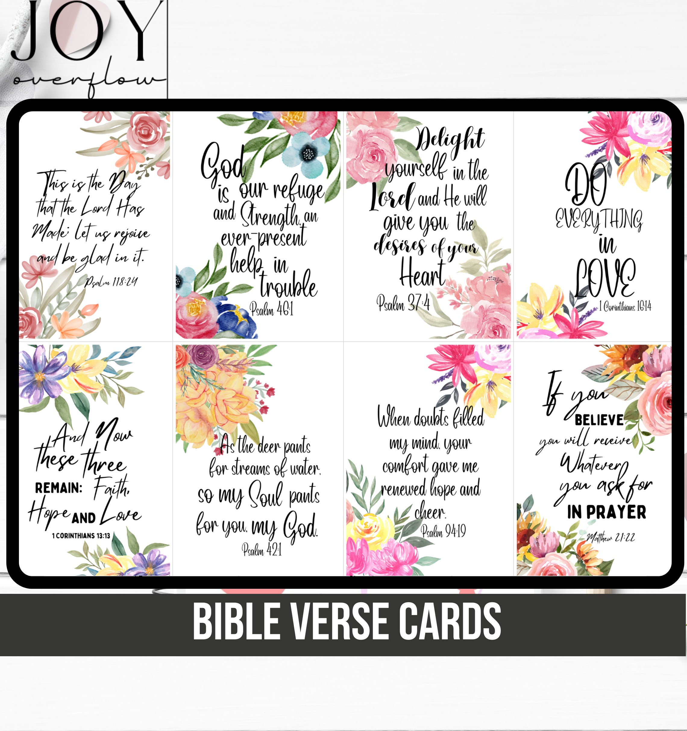 Download Scripture, Christian Faith Gift, Digital Bible Verse Cards ...