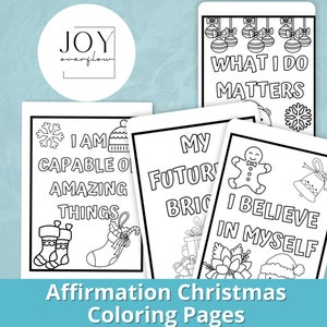 Coloring Pages, Christmas Coloring Sheets, Affirmation Christmas ...