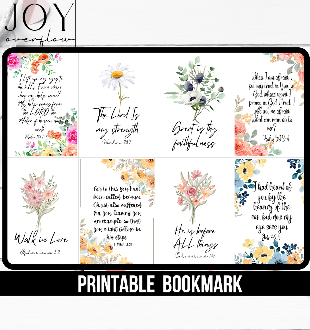 16 Mini Scripture Cards, Inspirational Cards, Set of 16 Bible Verse ...