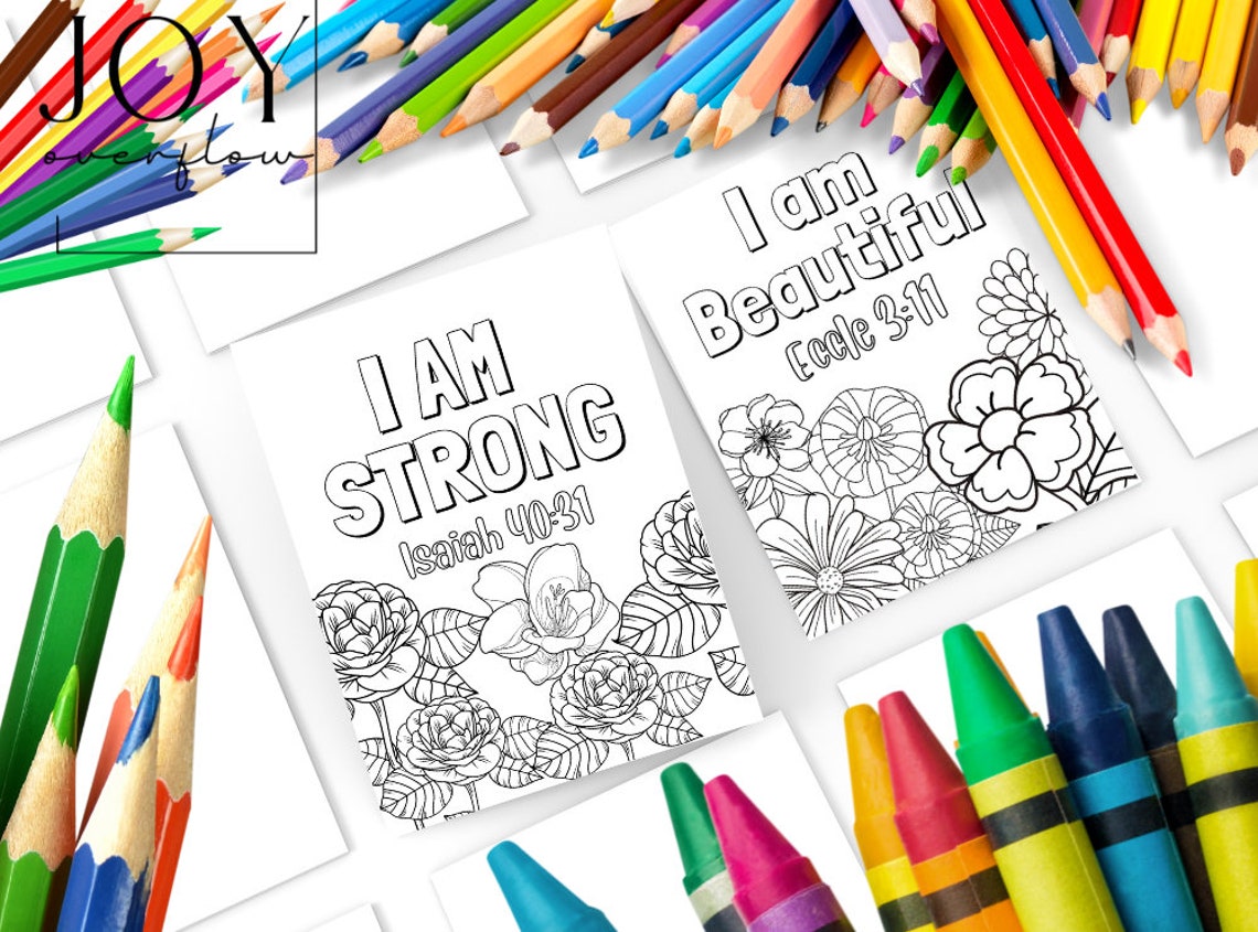 Coloring Book Pdf, God Says I Am, Instant Download, Christian Coloring ...