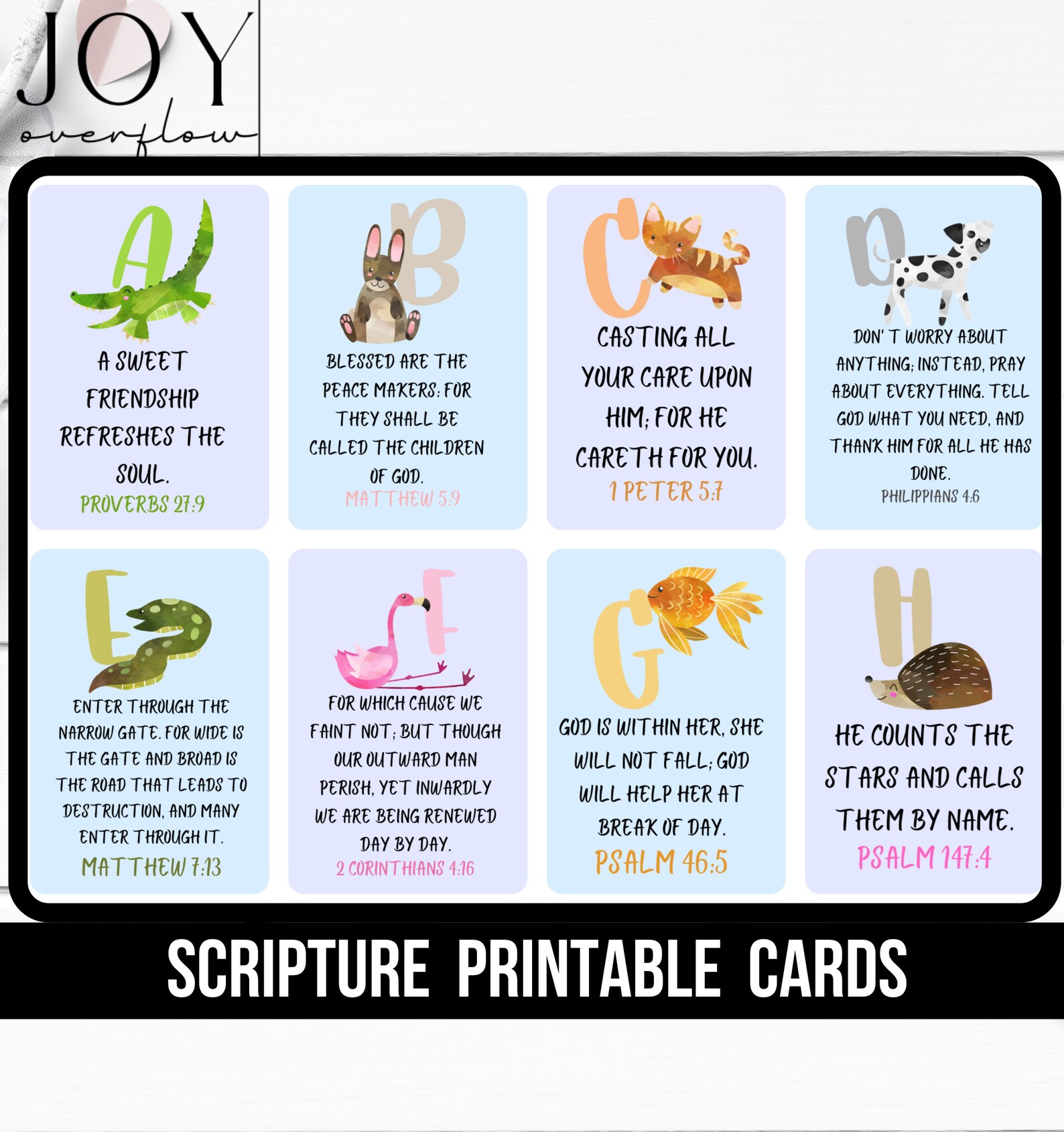 Bible Study for Kids Printable Scripture Cards Kids - Etsy