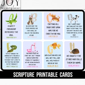 Bible Study for Kids, Printable Scripture Cards, Kids Scripture Cards ...