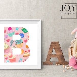Cup Cake Alphabet Clipart, Png Alphabet, Watercolor Clipart, Printable ...