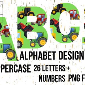 Alphabet Png, Truck Alphabet Clipart, Png Alphabet, Sublimation ...