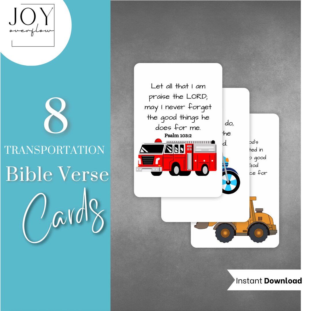 Bible Card Printable, Gift-for Kids, Scripture Cards, Printable Bible ...