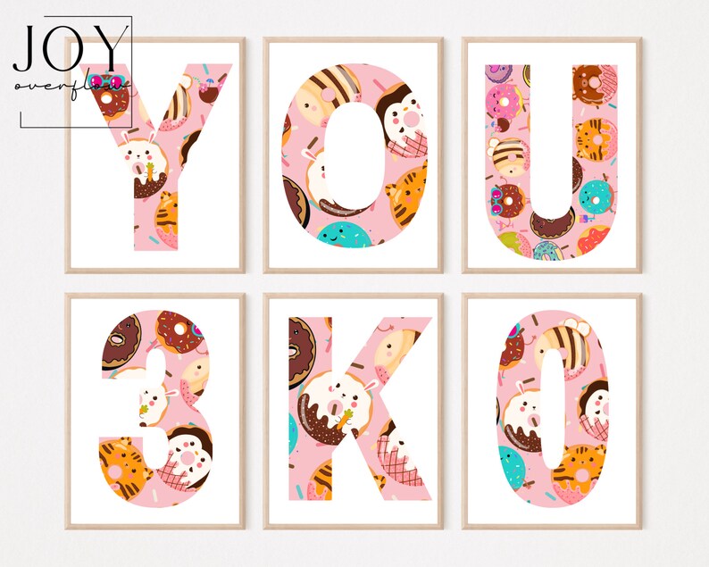Donut Alphabet Clipart Alphabet Png Sublimation Alphabet - Etsy