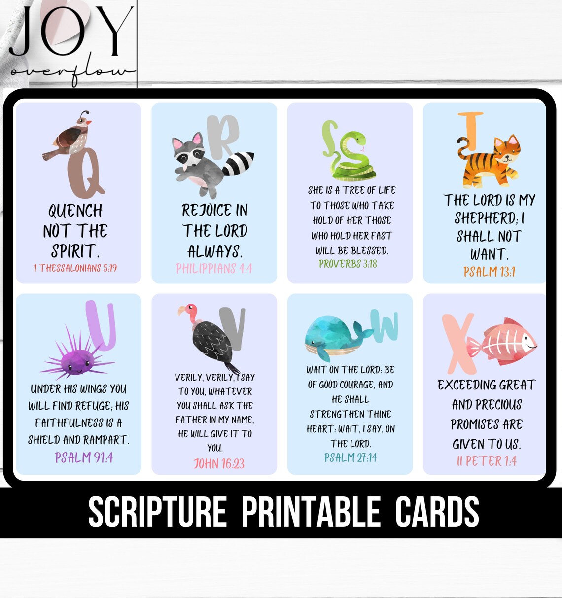 Bible Study for Kids Printable Scripture Cards Kids - Etsy