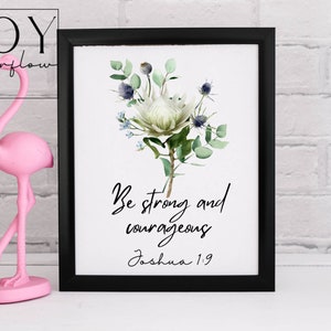 Wall Art Set of 6, Scripture Artwork, Set of 6 Prints, Floral Artwork ...