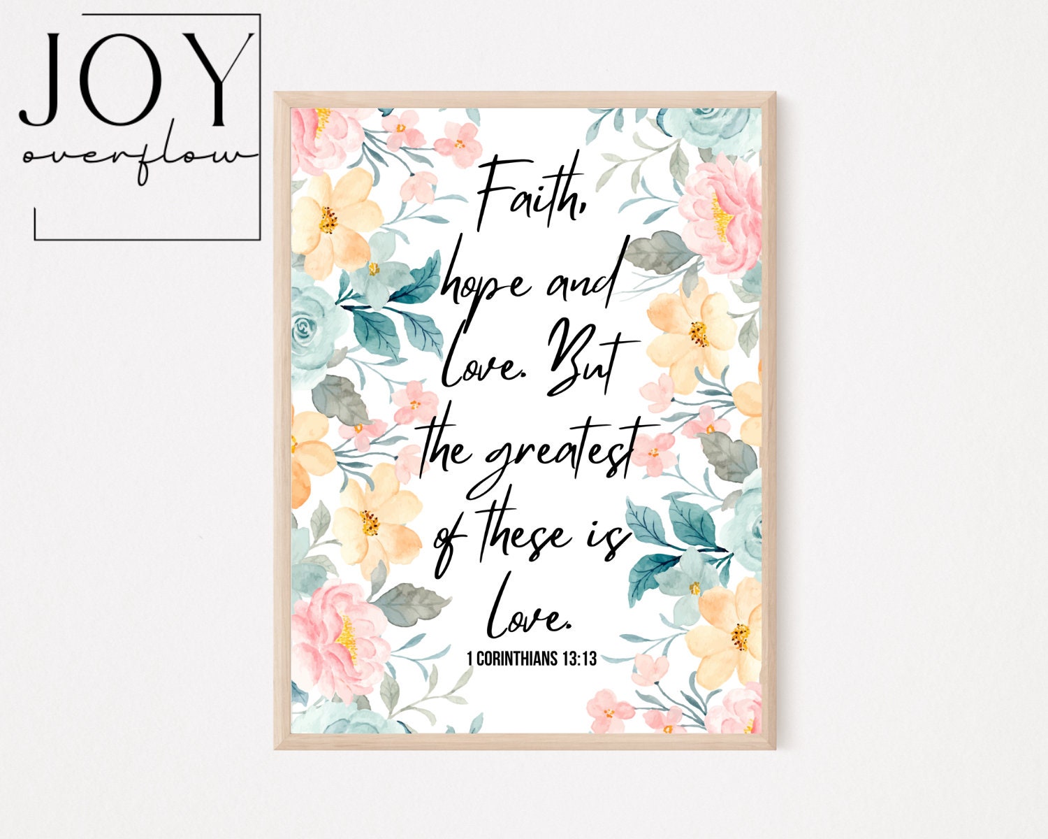 Faith Hope Love Bible Verse Print Faith Print Bible Quote - Etsy
